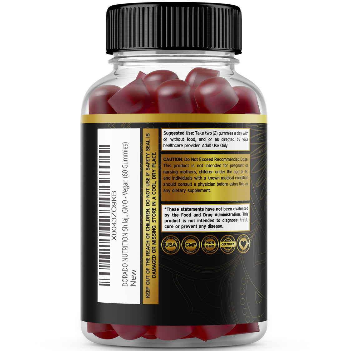 Shilajit Gummies 1000mg - (60 Gummies) – Dorado Nutrition