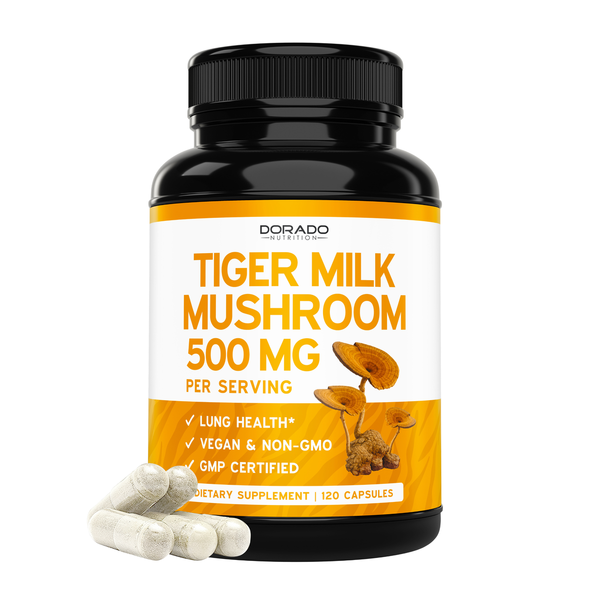 Tiger Milk Mushroom Supplement (120 Capsules) – Dorado Nutrition